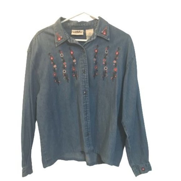 Northern Reflections | Tops | Vintage Northerns Reflections Denim Shirt ...
